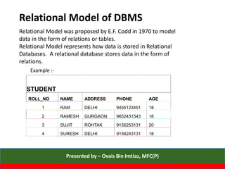 DBMS - Relational Model | PPT
