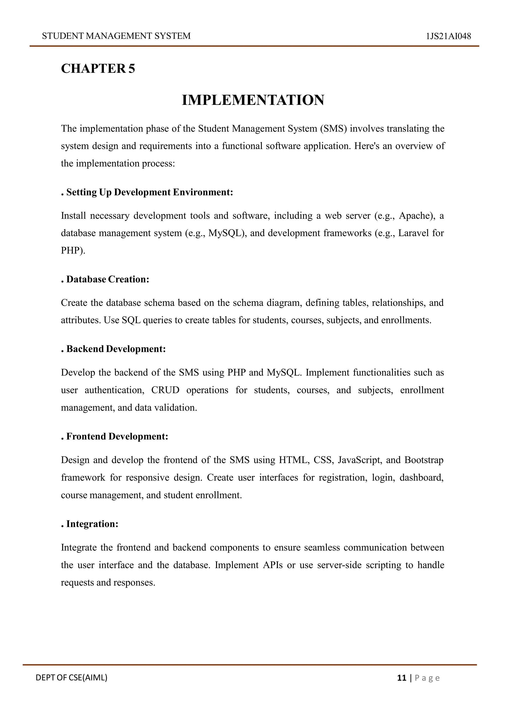DBMS-Report on Student management system.pptx
