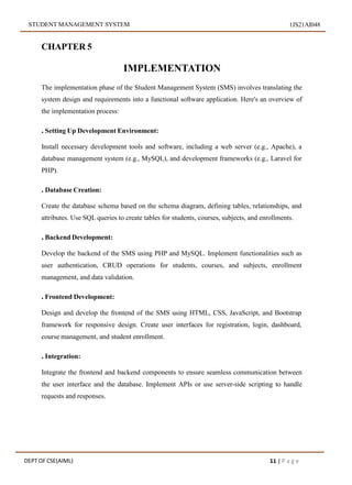 DBMS-Report on Student management system.pptx
