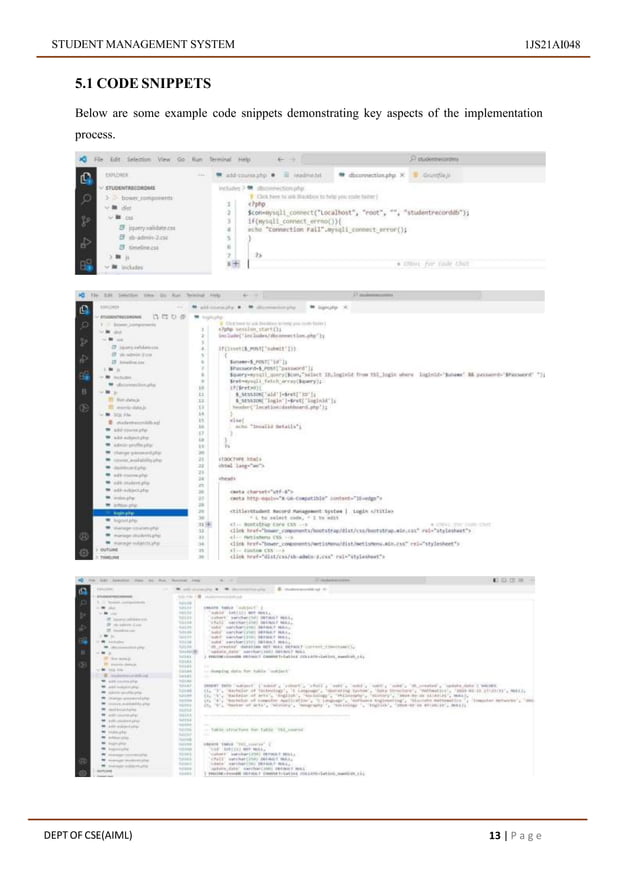 DBMS-Report on Student management system.pptx