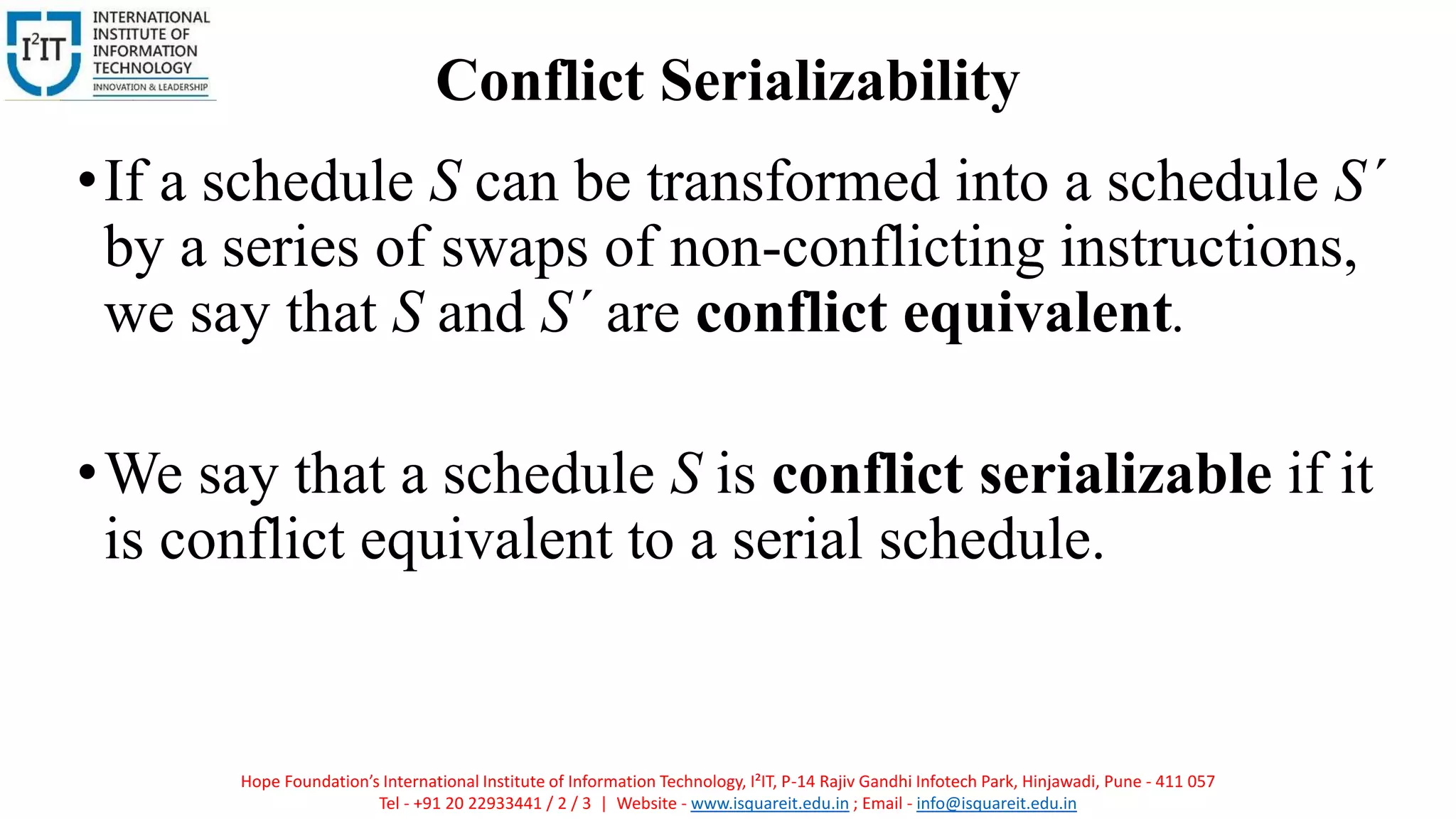 Transaction Serializability in DBMS | PPTX