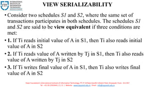 Transaction Serializability in DBMS | PPTX | Databases | Computer Software and Applications