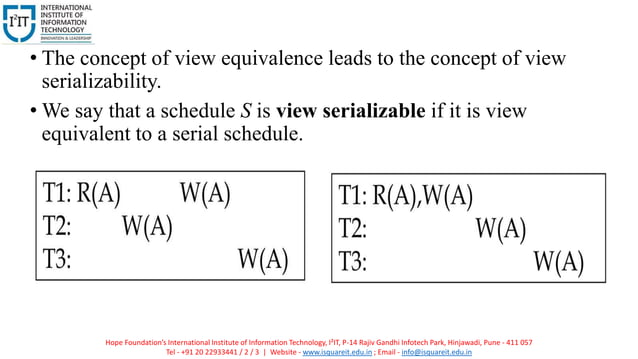 Transaction Serializability in DBMS | PPTX | Databases | Computer Software and Applications