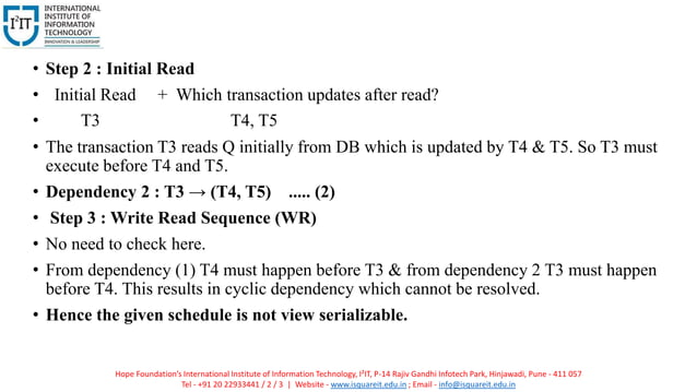 Transaction Serializability In Dbms Pptx Databases Computer Software And Applications