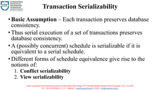 Transaction Serializability in DBMS | PPTX