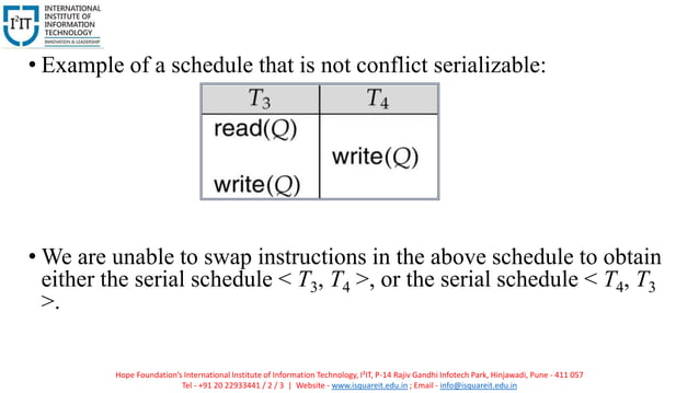 Transaction Serializability in DBMS | PPTX | Databases | Computer Software and Applications