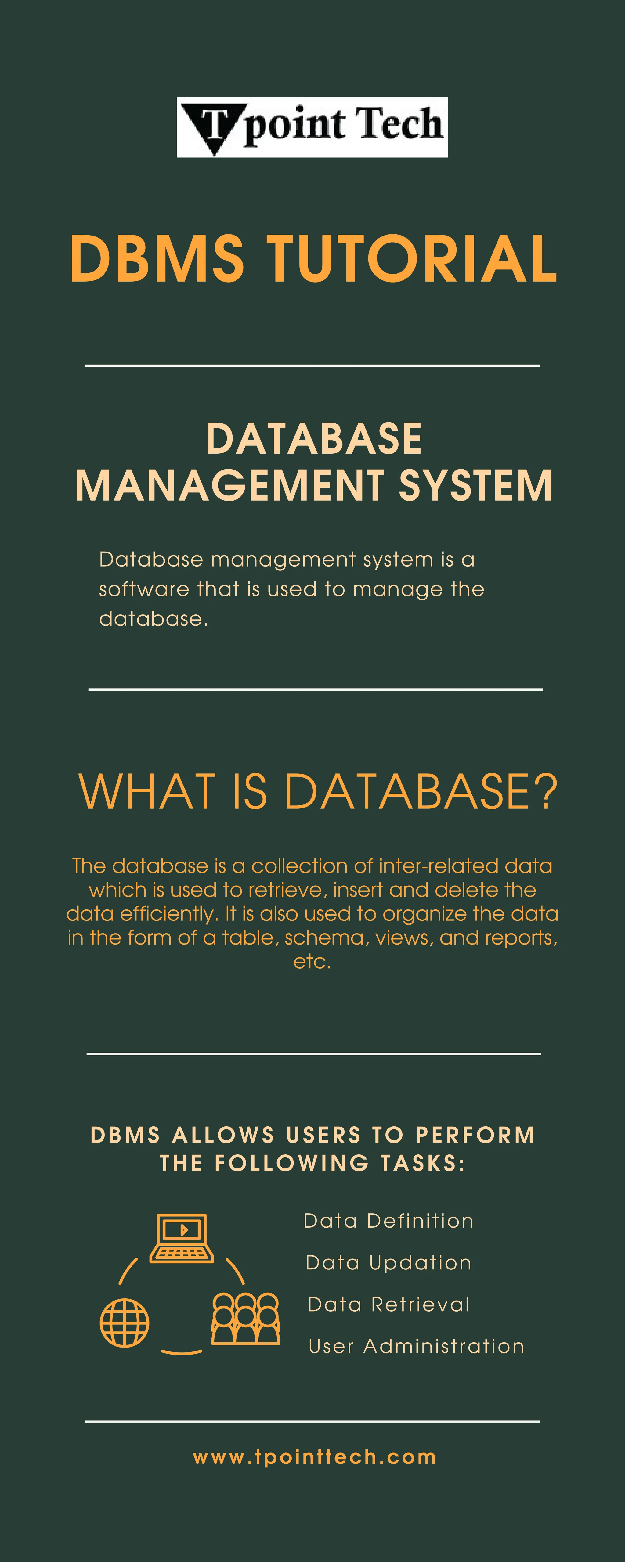 DBMS Tutorial - Learn Database Management System - Tpoint Tech | PDF