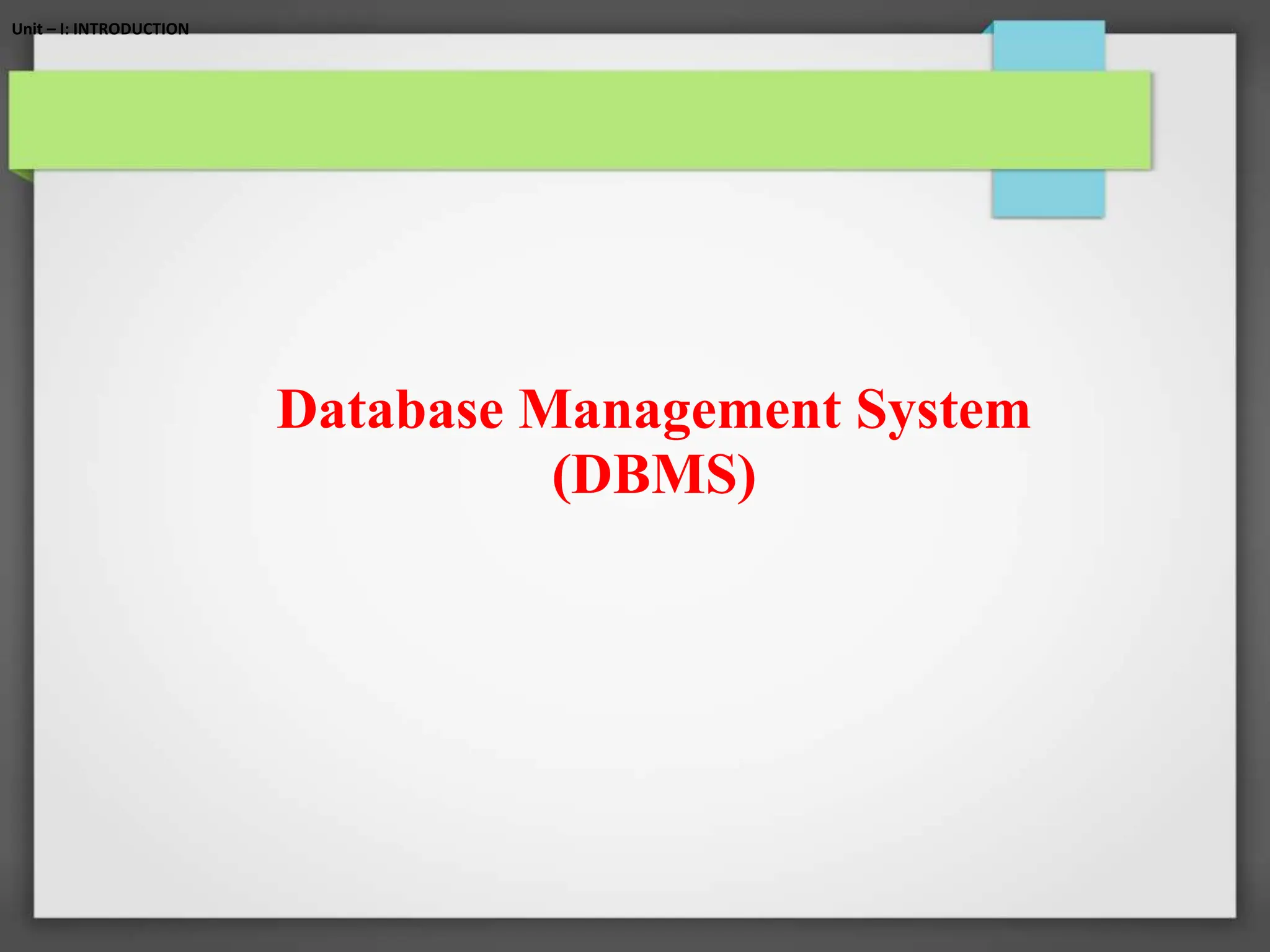 DBMS-material for b.tech students to learn | PPTX