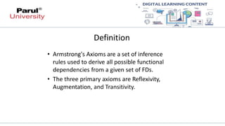 Relational Database Design Functional Dependency – definition, trivial and non-trivial FD ...
