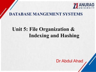 DBMS-Unit5-PPT.pptx important for revision | PPTX