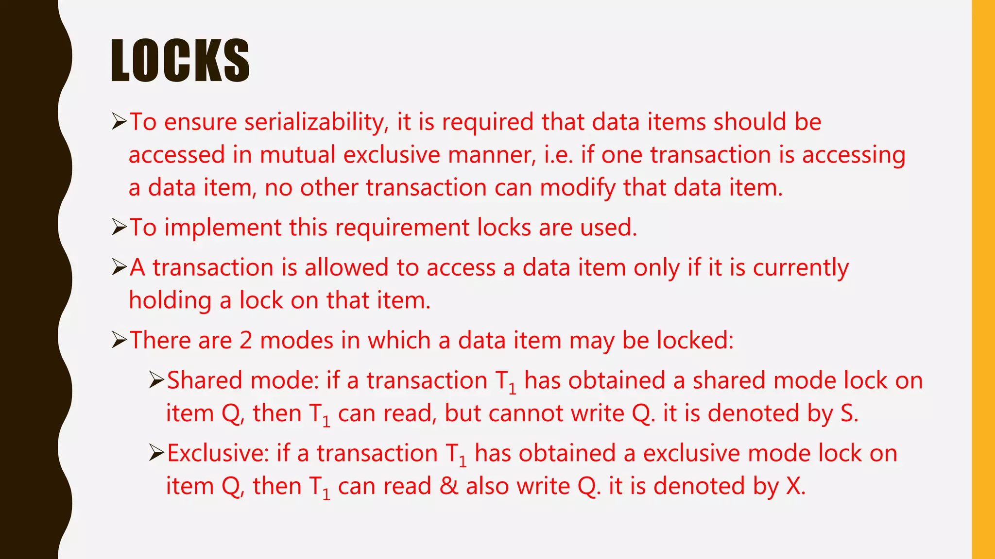 2 phase locking protocol DBMS | PPTX