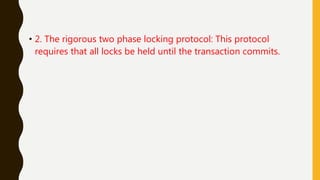 2 phase locking protocol DBMS | PPTX
