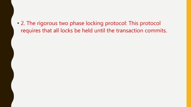 2 Phase Locking Protocol Dbms Pptx