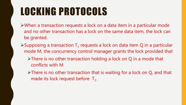 2 phase locking protocol DBMS | PPTX