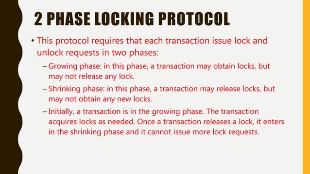 2 phase locking protocol DBMS | PPT