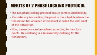 2 phase locking protocol DBMS | PPTX