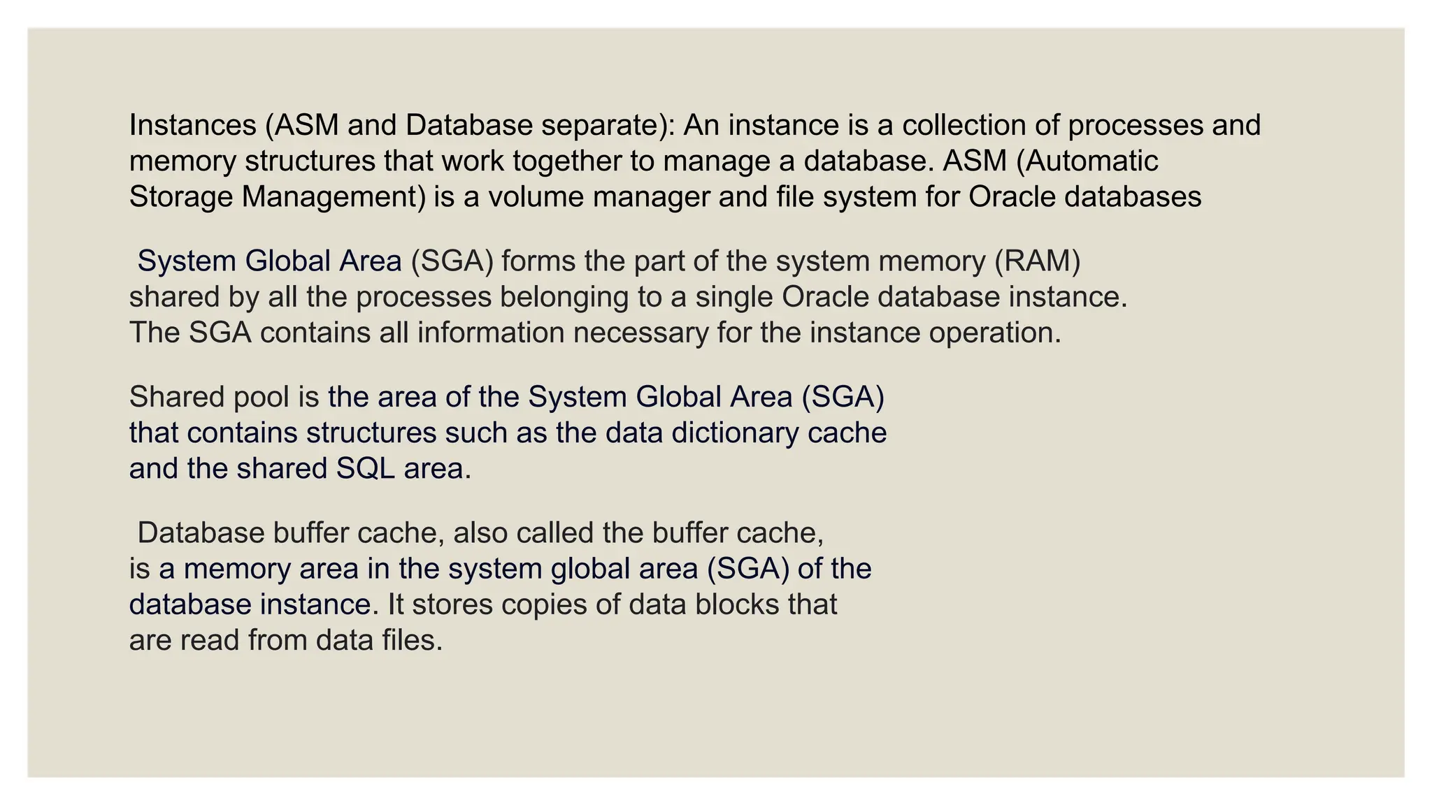 Databasemanagement Oracle Architecture Ppt