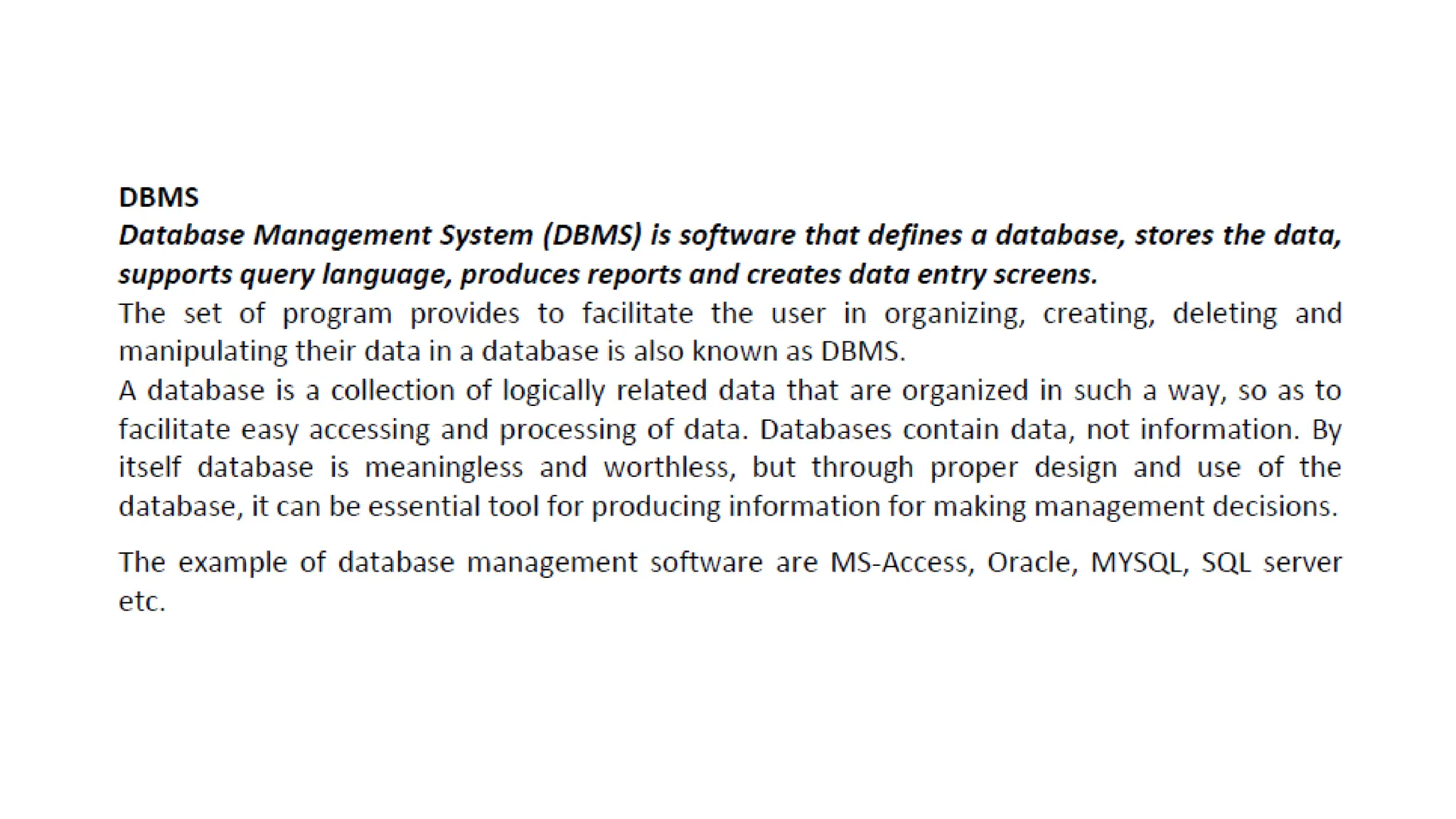 Database Management System A Complete PPT for XII | PPTX | Databases | Computer Software and ...