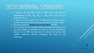 Dbms 4NF & 5NF | PPT