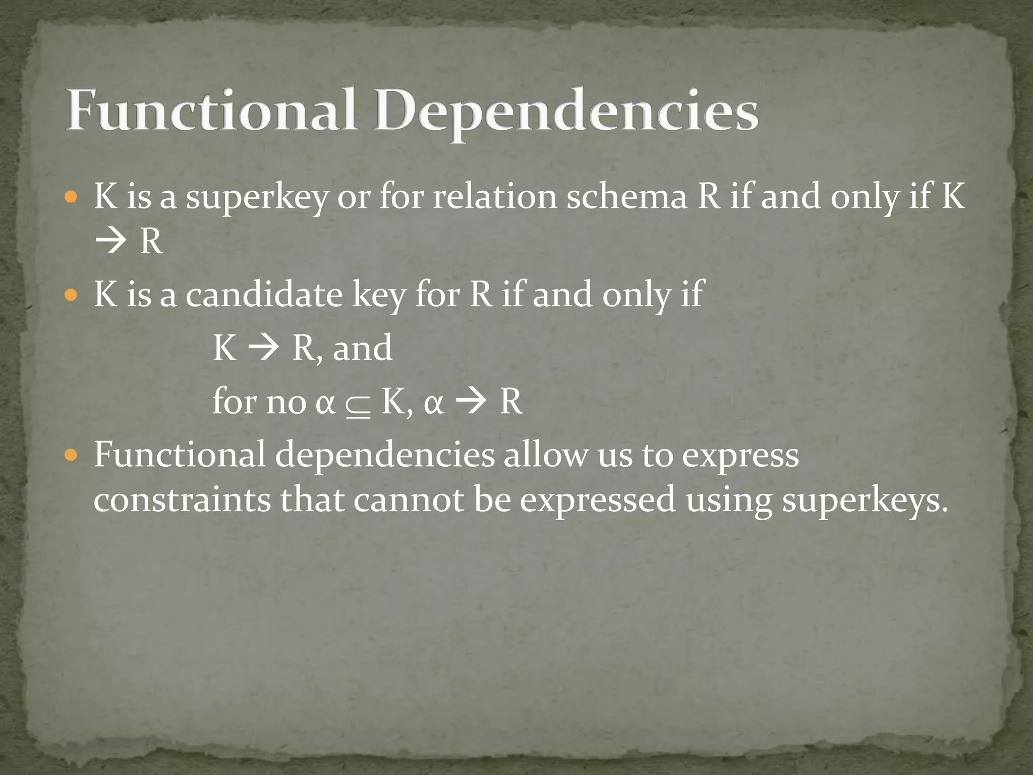 Decomposition Using Functional Dependency Ppt 2527