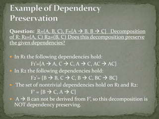 Decomposition using Functional Dependency | PPTX