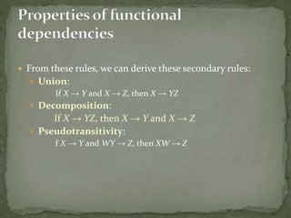 Decomposition using Functional Dependency | PPTX
