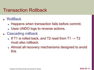 Database recovery techniques and slides pptx | PDF
