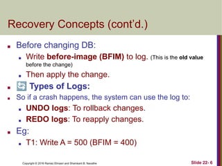 Database recovery techniques and slides pptx | PPT