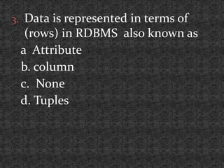 Dbms and rdbms ppt | PPTX