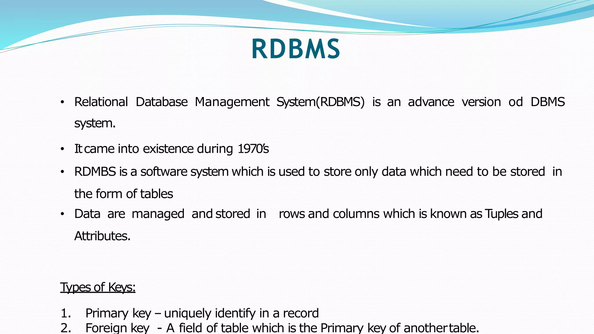 Dbms And Rdbms Ppt