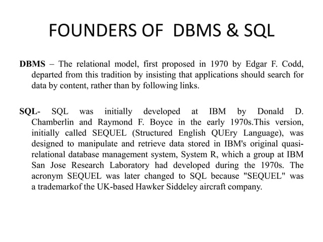 Dbms and sqlpptx | PPT
