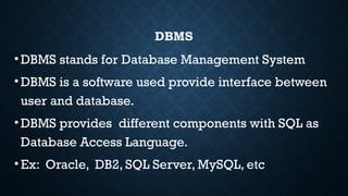database management system approach .pptx | Databases | Computer Software and Applications
