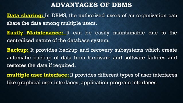 database management system approach .pptx | Databases | Computer Software and Applications