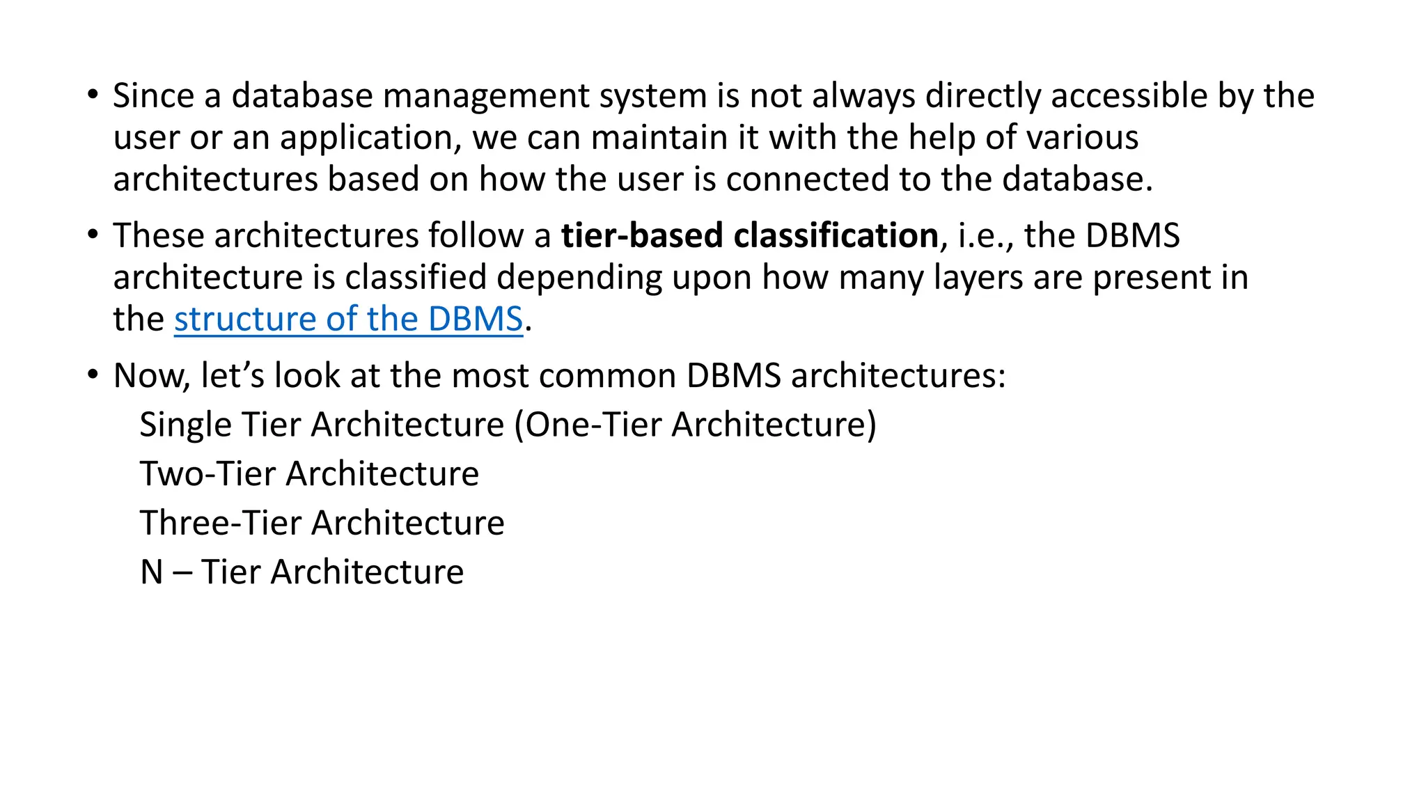 Database Management Architecture Pptx