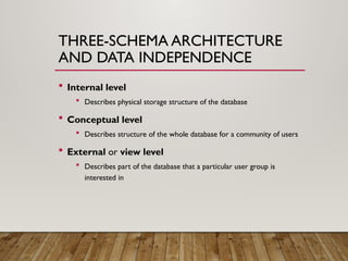 DBMS Architecture having normalisation he | PPT