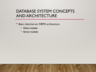 DBMS Architecture having normalisation he | PPT