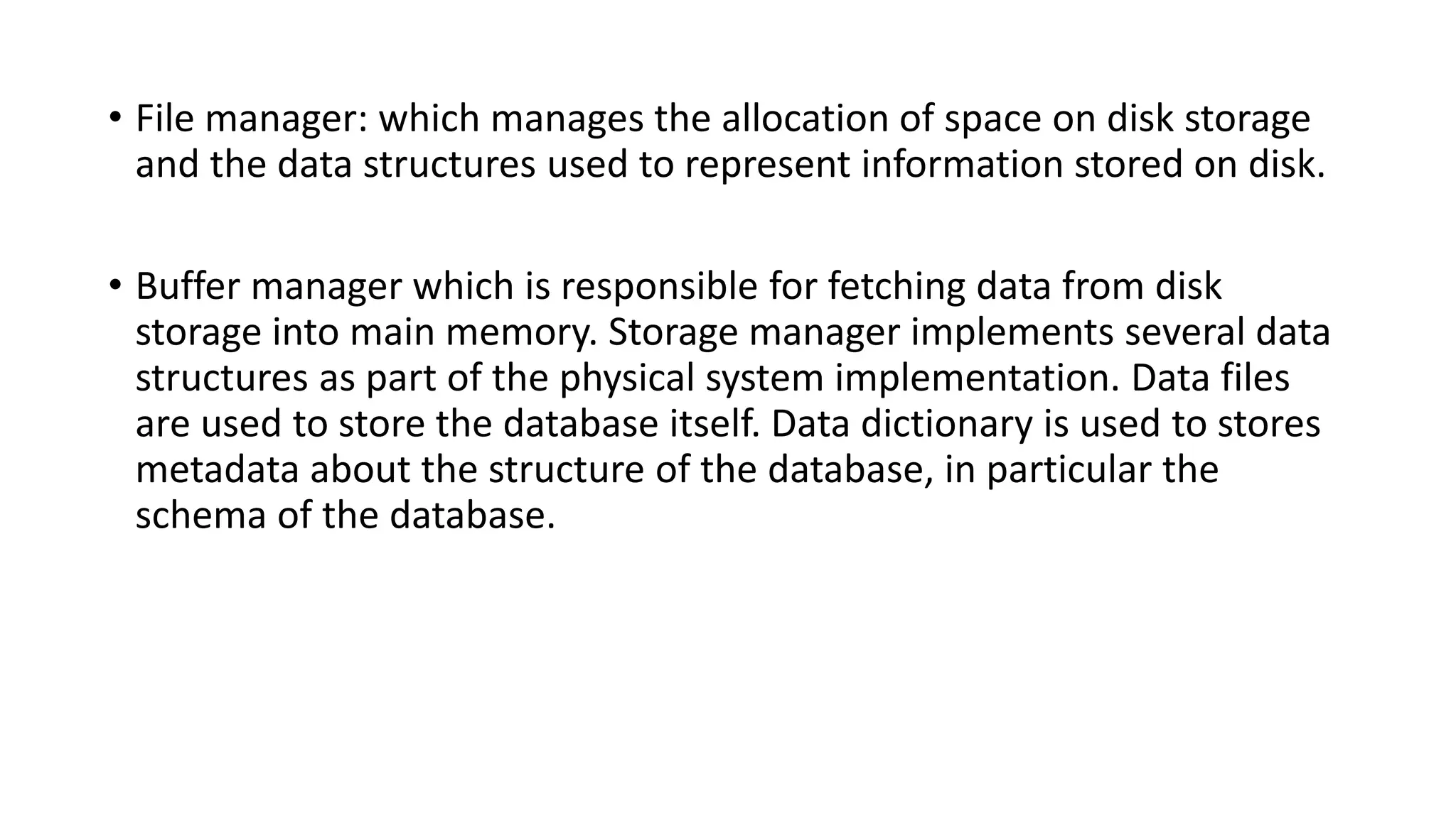 DBMS architecture & system structure | PPTX