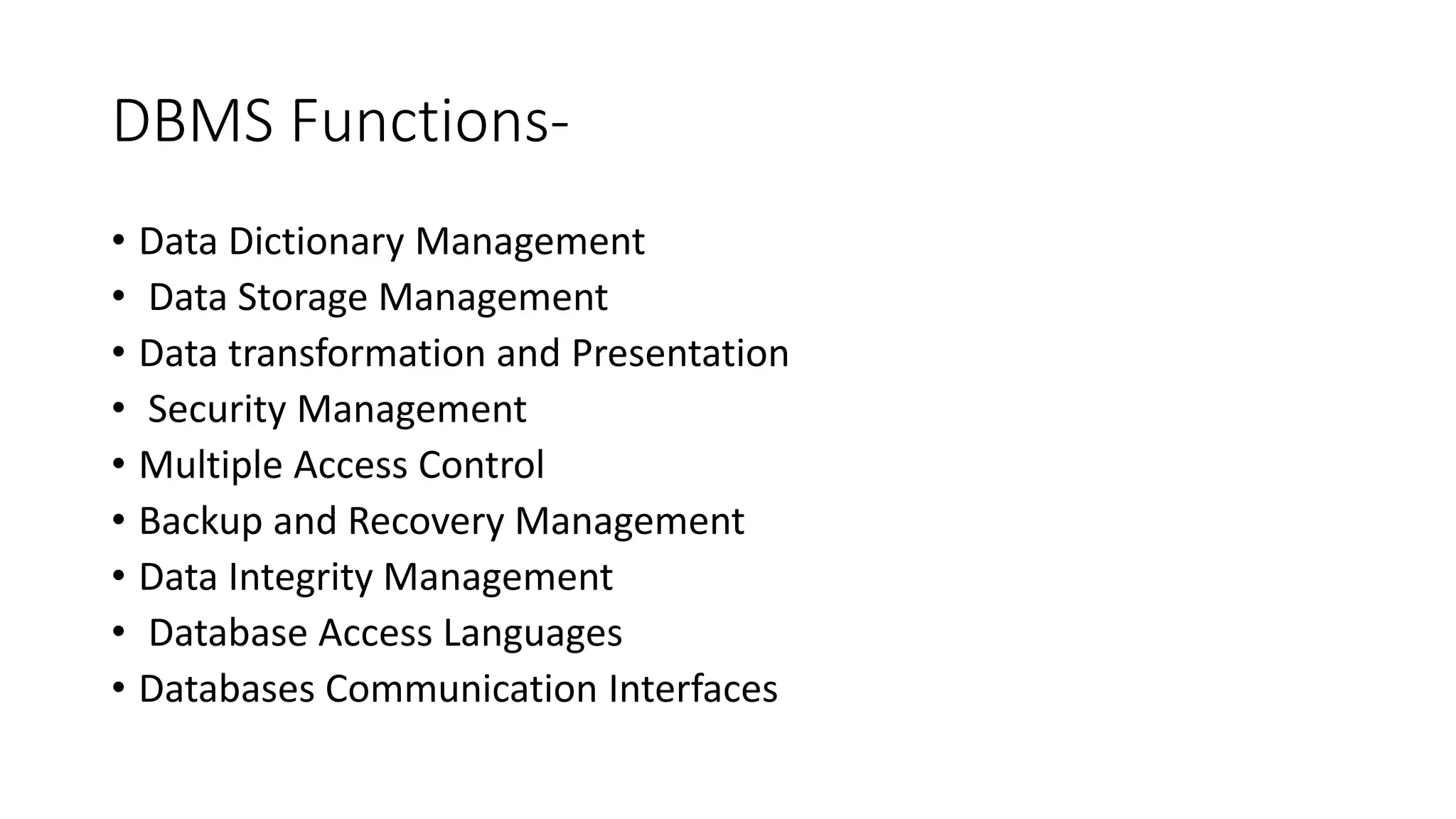 DBMS architecture & system structure | PPTX