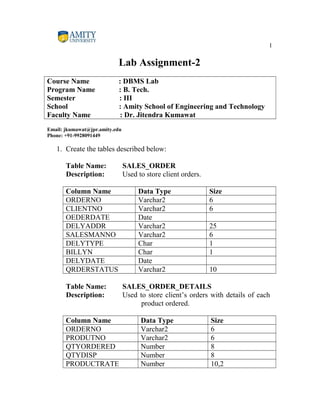 Dbms assignment 2 | DOC