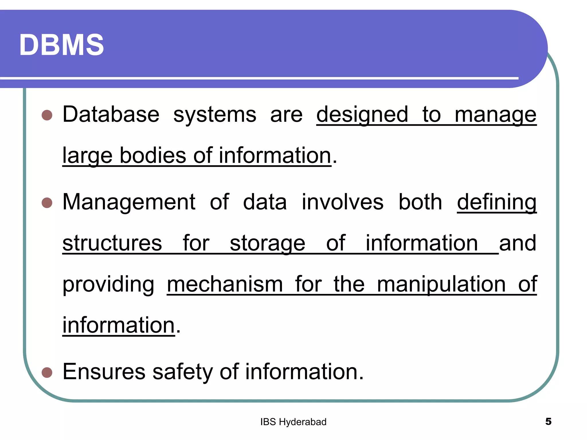 DBMS Basics | PPT