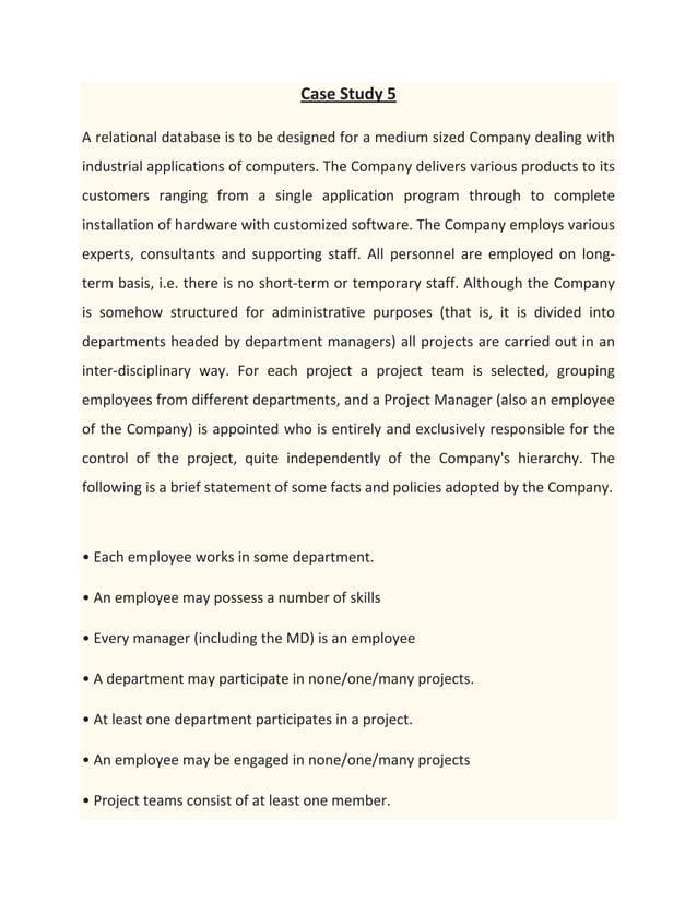 Dbms case studies_cse_iv_sem | PDF | Databases | Computer Software and Applications