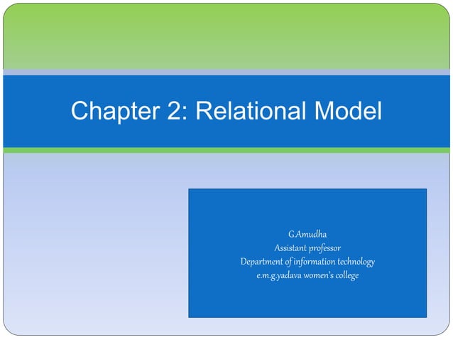 Chapter2 Relational Model Ppt