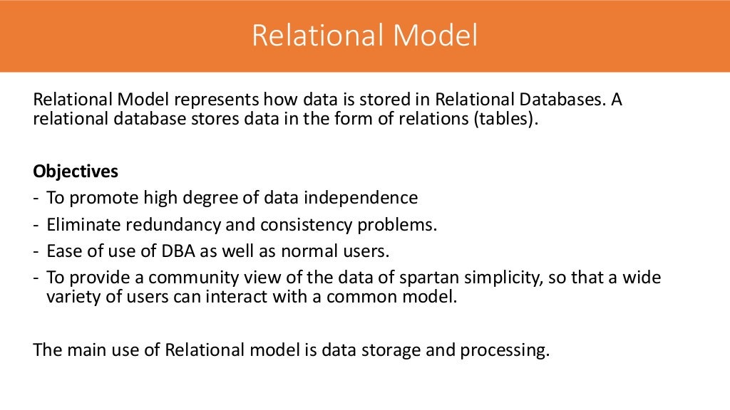 The Relational Database Model