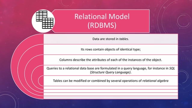 Dbms Classification According To Data Models Pptx Databases
