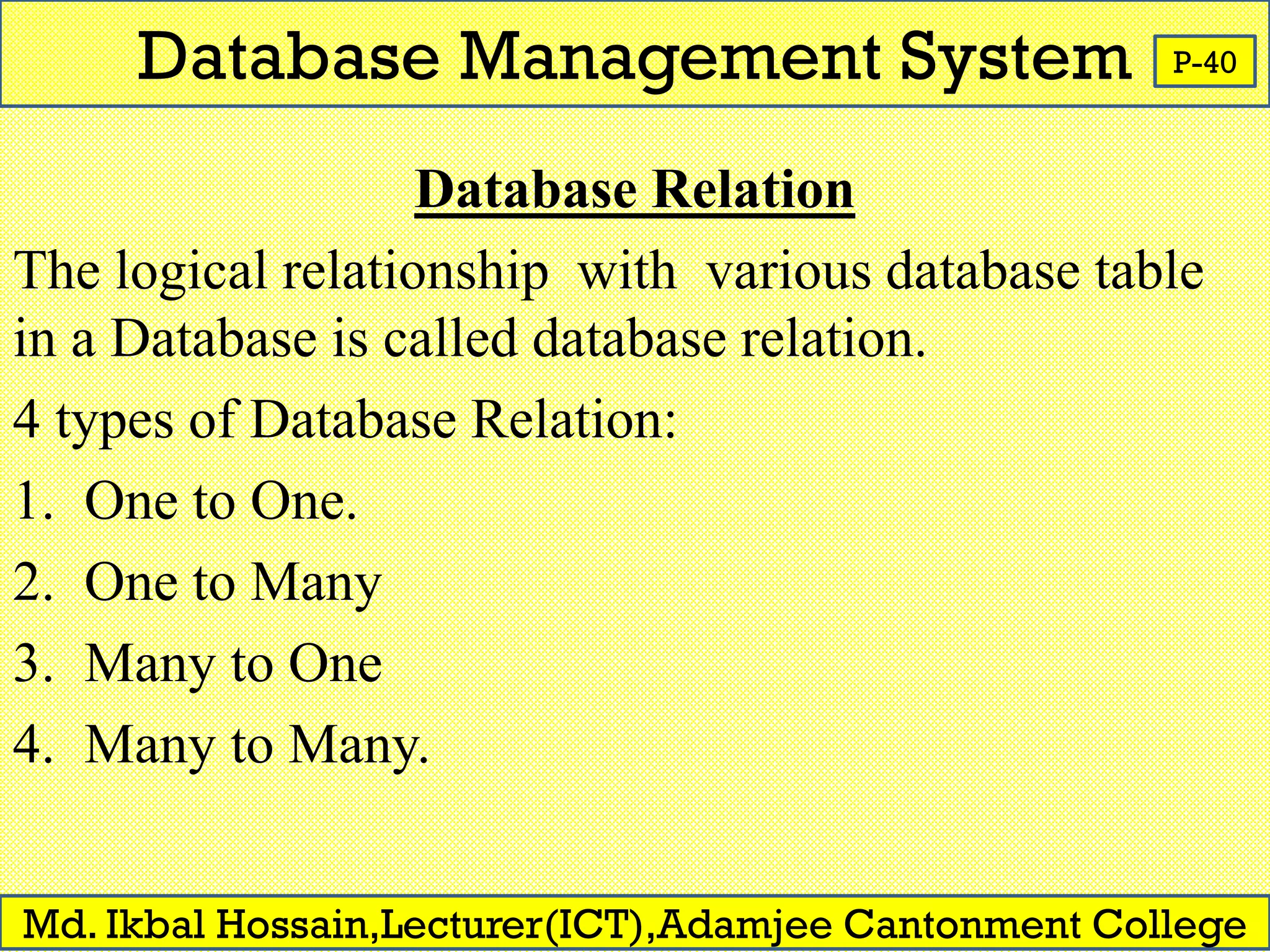 DBMS Class Presentation for English Version. | PPT