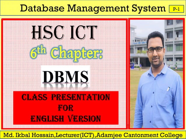 DBMS Class Presentation for English Version. | PPT