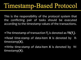 protocols of concurrency control | PPTX