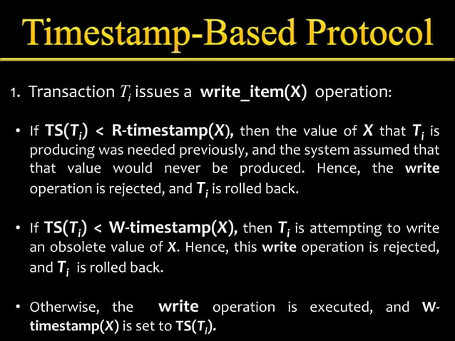 Protocols Of Concurrency Control Pptx Databases Computer Software And Applications
