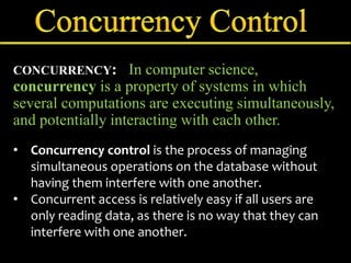 protocols of concurrency control | PPTX