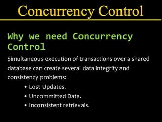 protocols of concurrency control | PPTX | Databases | Computer Software and Applications